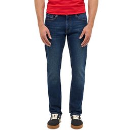 Mustang Herren Slim-fit-Jeans "Herren Style Oregon Slim", blau, Gr. 38, unifarben, Denim/Jeans, 99% Baumwolle, 1% Elasthan, Jeans