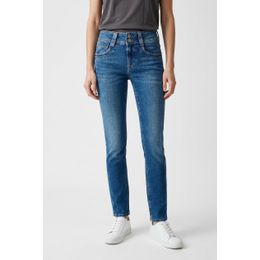 Pepe Jeans Damen Straight-Jeans "SLIM JEANS MW GEN", blau, Gr. 30, Denim/Jeans, Obermaterial: 90% Baumwolle, 8% Polyester, 2% Elasthan, Jeans, mit