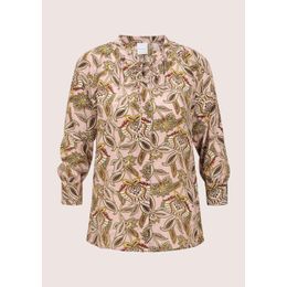 Madeleine Mode MADELEINE Damen Kurzarmbluse "Blusenshirt Schlupfbluse mit floralem Muster", lila, Modern, Gr. 38, Obermaterial: 100% Viskose CV., Blusen, Feine