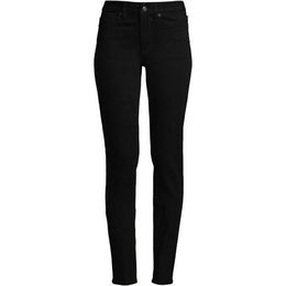 LANDS' END Straight Fit Recycled Denim Jeans Mid Waist in Plus-Gr&ouml;&szlig;e, Damen, size: plus, Schwarz, Elasthan/Baumwoll-Mischung/Polyester-Mischung, by Lands' End