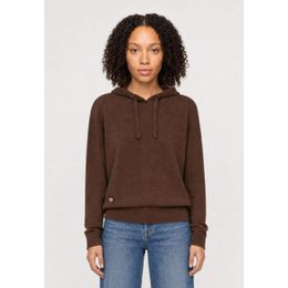 Frieda & Freddies New York Damen Strickpullover "Frieda & Freddies Strickpullover mit Kapuze", braun, Gr. 38, FRIEDA & FREDDIES, 49% Viskose, 27% Polyester, 24% Polyamid,