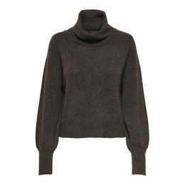 Only Damen Rollkragenpullover "ONLOLIVIA LS ROLL NECK CC KNT", braun, Gr. S, meliert, Strick, Obermaterial: 84% Polyester, 7% Polyacryl, 5% Wolle, 4%
