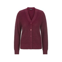 GOLDNER Damen Strickjacke "Elegante Strickjacke mit V-Ausschnitt", rot, Gr. 38, Obermaterial: 70% Polyacryl PAN. 30% Schurwolle WV., Strickjacken,