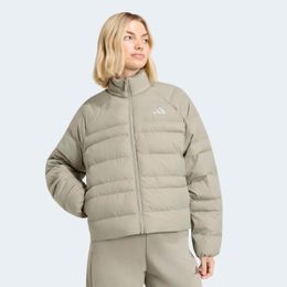 Damen Outdoorjacke "ESSENTIALS PACKABLE", beige, Gr. XS, adidas Sportswear, Obermaterial: 100% Polyester, Jacken
