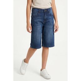 STACCATO M&auml;dchen Jeansbermudas, blau, Gr. 176, unifarben, Denim/Jeans, Obermaterial: 80% Baumwolle, 19% Polyester, 1% Elasthan, Jeans, im