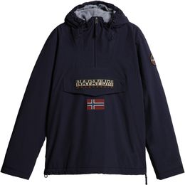 Napapijri Herren Anorak "RAINFOREST WINTER 3 DARK GREY SOLID", blau, Gr. S, unifarben, Obermaterial: 100% Polyamid. Beschichtung: 100% Polyurethan.