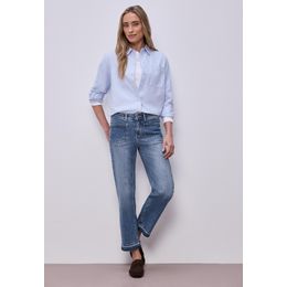 Street One Damen Comfort-fit-Jeans, blau, Gr. 32, unifarben, Jeans, 98% Baumwolle, 2% Elasthan, Jeans, aus Baumwolle mit Stretchanteil