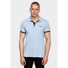 Rusty Neal Herren Poloshirt "Rusty Neal Polo"hellblau, dunkelblau, Gr. XL, bestickt, 100% Baumwolle, Shirts, mit kontrastfarbig abgesetzter
