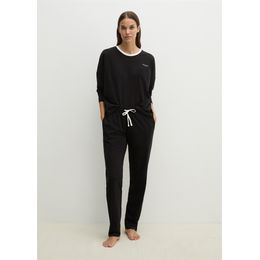 Marc O'Polo MARC O'POLO Damen Pyjama "Mix & Match Cotton", Gr. XL, schwarz, Jersey, Obermaterial: 100% Baumwolle, Homewear-Sets