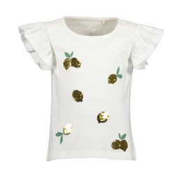 Blue Seven M&auml;dchen T-Shirt, wei&szlig;, Gr. 104, bedruckt, Single Jersey, Obermaterial: 100% Baumwolle, Shirts