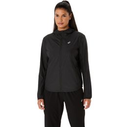 asics Damen Laufjacke "asics CORE JACKET", schwarz, Gr. XL, Web, Obermaterial: 100% Polyester, Jacken, Wasserabweisend, Windabweisend, Atmungsaktiv
