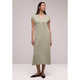 Street One Damen Midikleid, gr&uuml;n, Gr. 44, unifarben, Stoff, 78% Viskose, 17% Polyester, 5% Elasthan, Kleider, soft und trageangenehm
