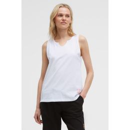 SOCCX Damen Tanktopwei&szlig;, Gr. XL, unifarben, Single Jersey, Material: 100% Baumwolle, Tops, aus Baumwolle