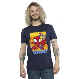 MARVEL - "Spidey And His Amazing Friends" T-Shirt f&uuml;r Herren (Marineblau)