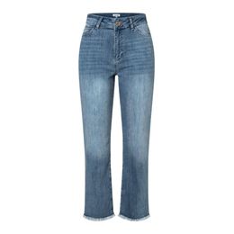 More & More More & More coole, verk&uuml;rzte Jeans, Fransensaum in blue denim | Gr.: 46