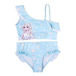 Disney Frozen Disney Die Eisk&ouml;nigin Bikini mit R&uuml;schen Elsa Frozen Zweiteiler in blau | Gr.: 92