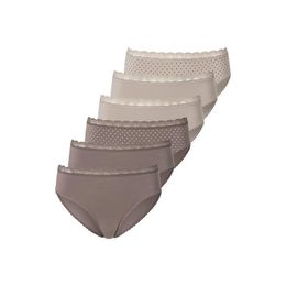 Vivance Jazz-Pants Slips mehrfarbig Gr. 36/38 f&uuml;r Damen. Mit Spitzenkante. Nachhaltig.