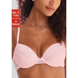 PETITE FLEUR BY LASCANA Push-up-BH pink Gr. 90A. Mit B&uuml;gel