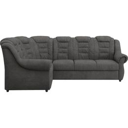 OTTO home Ecksofa &raquo;Boston L-Form&laquo; mit hoher R&uuml;ckenlehne, wahlweise mit Schlaffunktion & Stauraum grau 100% Polyester B/H/T: 266cm x 102cm x 216cm, 