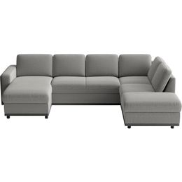 Sit & More sit&more Wohnlandschaft &raquo;Cordoba&laquo; wahlweise mit Schlaffunktion und Bettkasten oder Stauraum grau 100% Polyester B/H/T: 305cm x 85cm x 212cm, Soft 