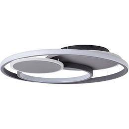 Brilliant LED Deckenleuchte &raquo;Runda&laquo; LED-Modul 1 Stk. warmwei&szlig; - kaltwei&szlig; &Oslash; 50 cm, 5200 lm, 3000-6500 K, dimmbar, CCT, Fernbedienung, Metall grau 1, &Oslash; 50cm H: 