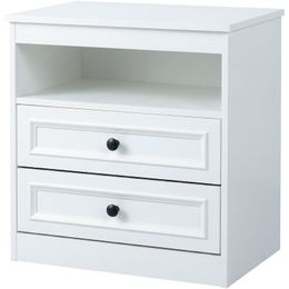 OTTO home Nachttisch &raquo;Arrian, 2er-Set, Landhausstil, 2 Schubladen & Ablagefach, wei&szlig;&laquo; Set, 2 Stk. tlg. wei&szlig; B/H/T: 59cm x 60cm x 39cm