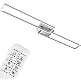 Briloner Leuchten LED Deckenleuchte &raquo;3145018 FRAME&laquo; LED-Board Kaltwei&szlig; Neutralwei&szlig; Tageslichtwei&szlig; Warmwei&szlig; Deckenlampe, 110x24,8x7,8cm, Chrom, 40W, Wohnzimmer, 