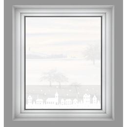 Gardinia Fensterfolie &raquo;Statische Deko-Folie X-Mas Stadt halbtransparent 20 x 150 cm&laquo; 1 Stk. halbtransparent statisch haftend halbtransparent 