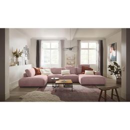 Musterring Wohnlandschaft &raquo;Lucia bequem und viel Platz, U-Form&laquo; Verschiedene Farben, Cord-Bezug, Gesamtbreite 434 cm rosa B/H/T: 434cm x 81cm x 204cm, Cord, 