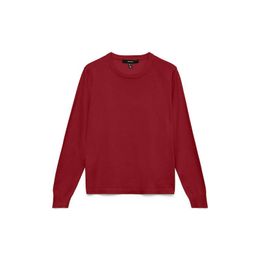V&eacute;ro Moda Vero Moda Damen Strickpullover &raquo;VMSILJE LS O-NECK PULLOVER NOOS&laquo; rot S