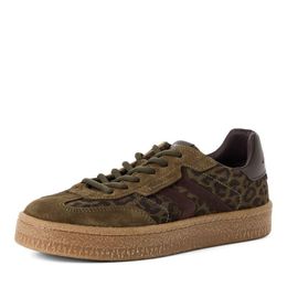 Tamaris Damen Plateausneaker Freizeitschuh, Halbschuh, Schn&uuml;rschuh im Retro-Look 39