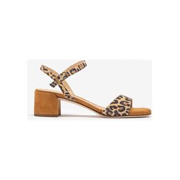 Unisa Leder-Sandaletten in Beige/ Braun - 52% | Gr&ouml;&szlig;e 39 | Damen-sandalen