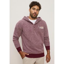 MAN'S WORLD Man's World Herren Fleecepullover, mit Kapuze, gemusterte Optik, aus Polyester und Baumwolle 4XL