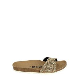 BAYTON Pantoletten in Gold - 46% | Gr&ouml;&szlig;e 36 | Damen-pantoletten