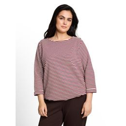 Tom Tailor Plus Damen Tom Tailor PLUS T-Shirt &raquo;TTP T-Shirt&laquo; mit Streifen Muster rot 52
