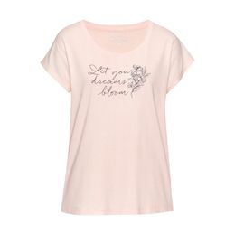 Vivance By Lascana Schlafshirt Damen Gr&ouml;&szlig;e XXL/XXXL pastellpink / schwarz