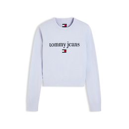 Tommy Jeans Sweater 'ESSENTIAL' female size L marine blue / Light blue / Red / White