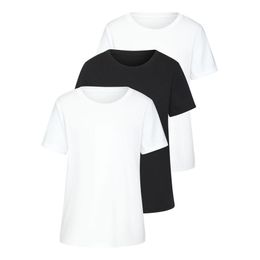 Beach Time T-Shirt in wei&szlig;, schwarz | Gr.: 44-46