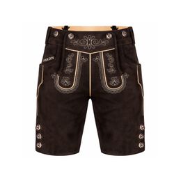 PAULGOS Lederhose Kurz Echtleder HK2 in Dunkelbraun | Gr.: 54