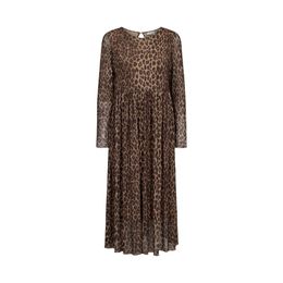 N&uuml;mph N&Uuml;MPH Kleid 'FREJA' Damen Gr&ouml;&szlig;e 38 brokat / hellbraun / dunkelbraun Sommerkleid