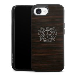 DeinDesign iPhone 17e Handy PLA Handyh&uuml;lle Handyh&uuml;lle aus nachwachsenden Rohstoffen Organic Case Bayer 04 Leverkusen Wooden Look Official Licensed Product 