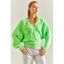 Bianco Lucci Pullover Damen Gr&ouml;&szlig;e XS/XL grasgr&uuml;n