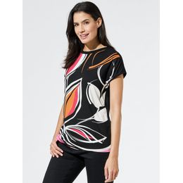 Walbusch Viskoseshirt Abstract Flower