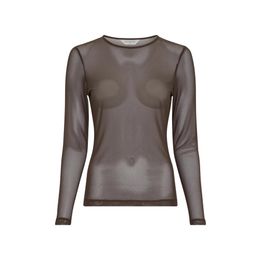 MSCH COPENHAGEN Shirt 'MSCHJanie Illenora' female size S/M Dark brown
