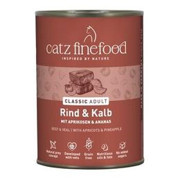 Catz Finefood Nassfutter Katze Classic Adult Rind und Kalb 12x400 g