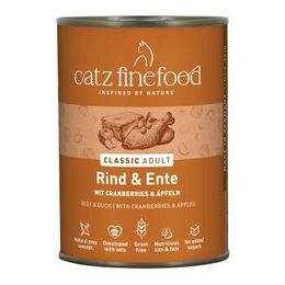 Catz Finefood Nassfutter Katze Classic Adult Rind und Ente 12x400 g