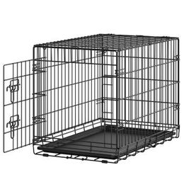 FEANDREA Faltbarer Hundek&auml;fig mit 1 T&uuml;r und Kunststoffschale 76,5 cm, 48,6 cm, 54,4 cm