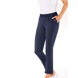 WITT Damen 7/8-Hose im Doppelpack, uni und mit Tupfen-Muster, marine + marine-getupft, Gr&ouml;&szlig;e 40