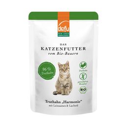 Defu Bio-Truthahn Harmonie Katzen-Nassfutter Bio-Premium-Alleinfuttermittel 14x85g