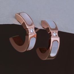 Holzkern Campania Ohrringe Damen Perlmutt und Ros&eacute;